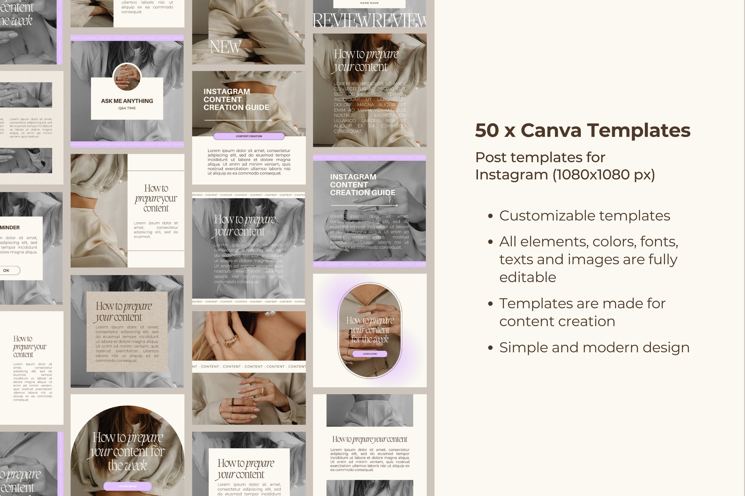 Aesthetic Instagram Post Template | Instagram Template | Instagram Post ...