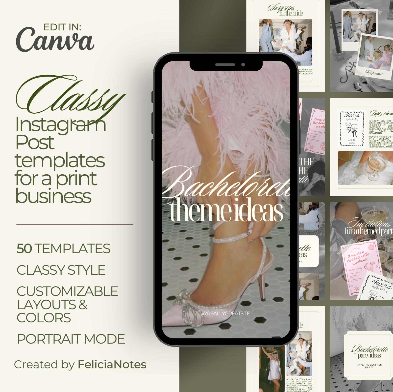 Classy Modern Instagram Post Template for Print Business | Instagram ...