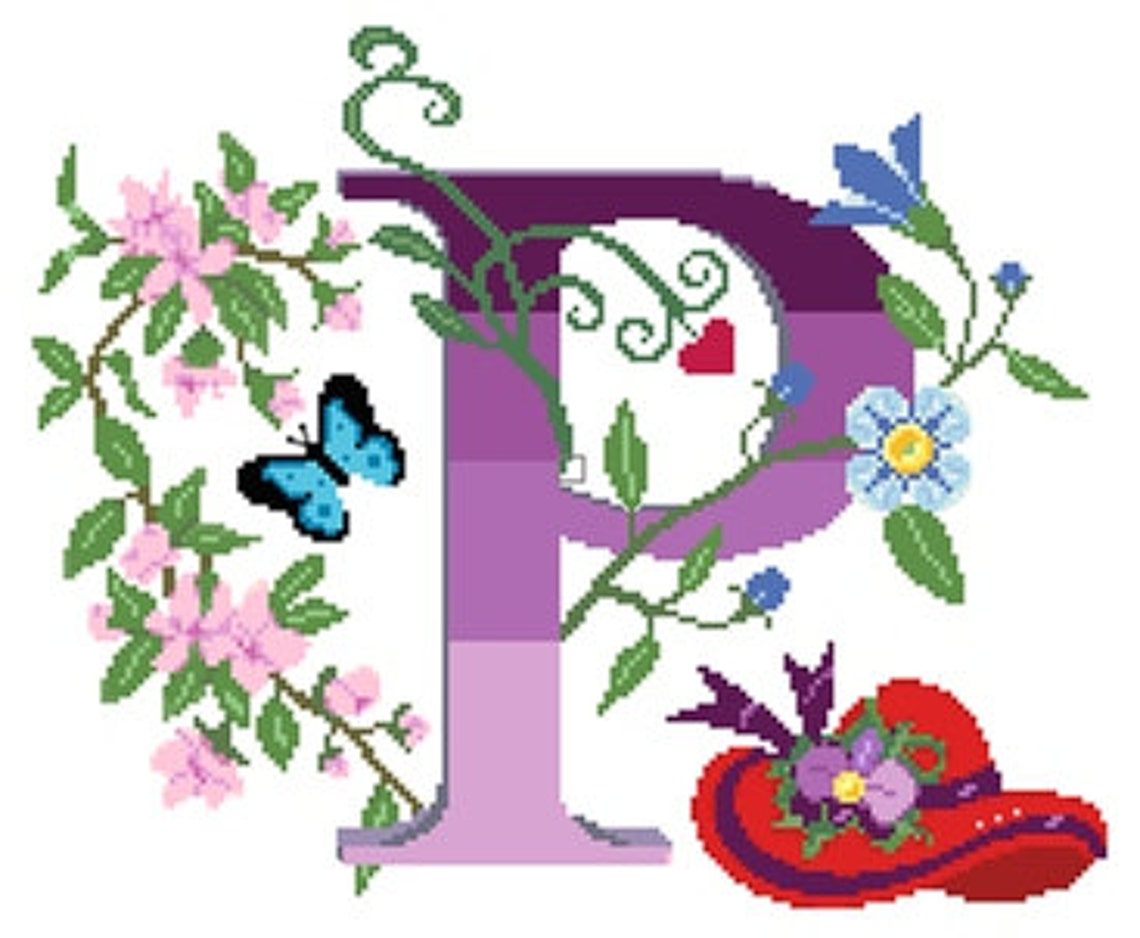 Counted Cross Stitch - Letter P - Etsy