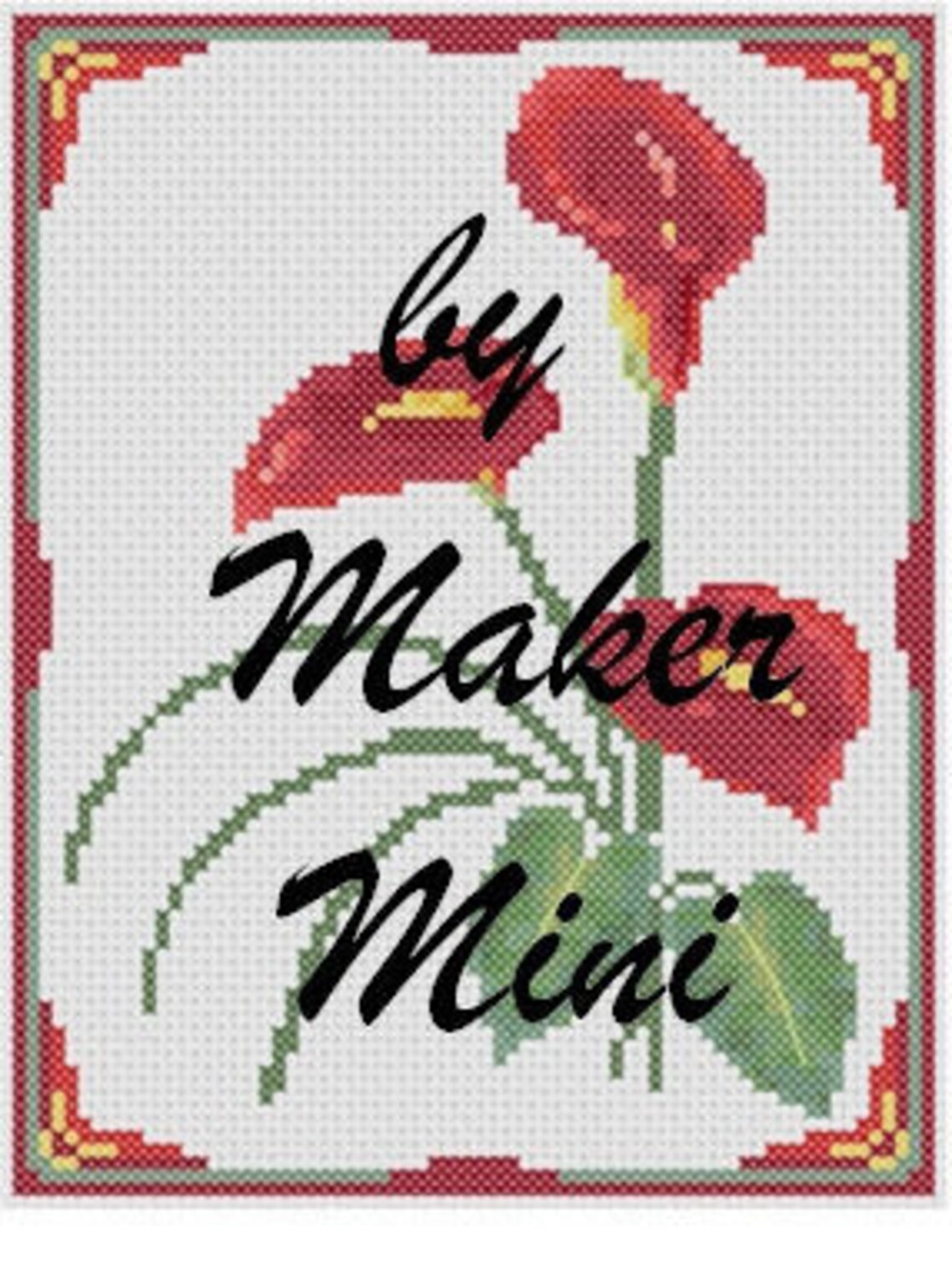 Cross Stitch Pattern - Red Calla Lilies - Etsy