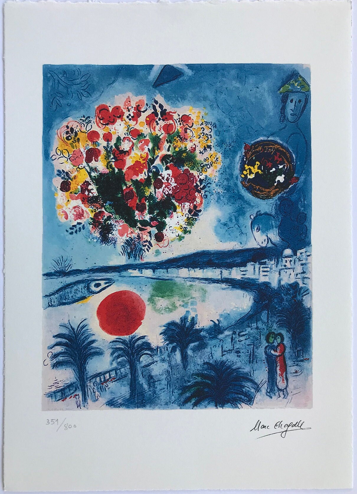 Marc Chagall Lithograph, Limited Edition, Chagall Art - Etsy