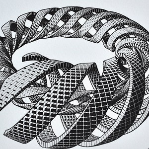 M.C. Escher, Spirals, 1953, Lithograph, Signed Art - Etsy