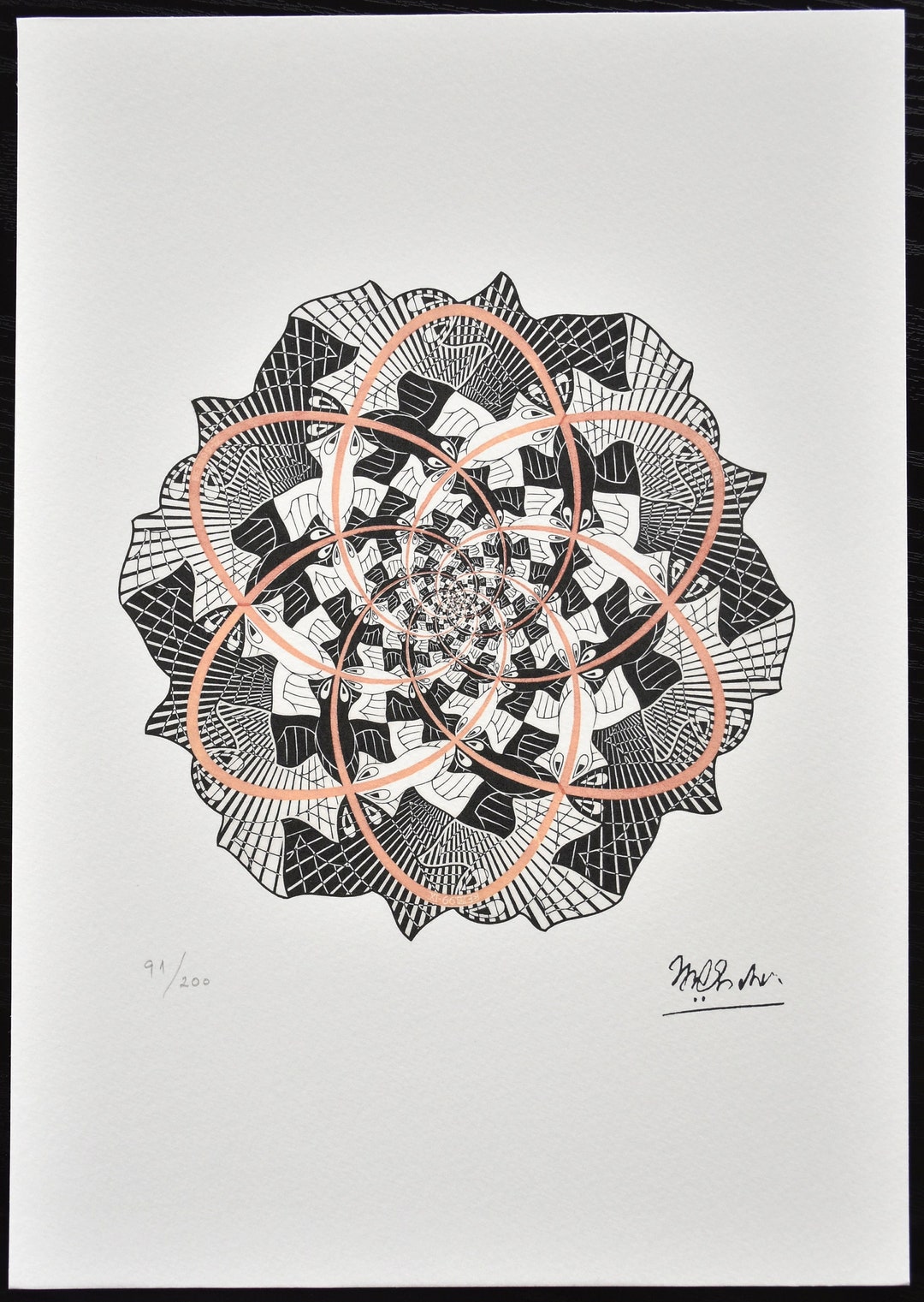 M.C. Escher Lithograph Limited Edition Art Print - Etsy
