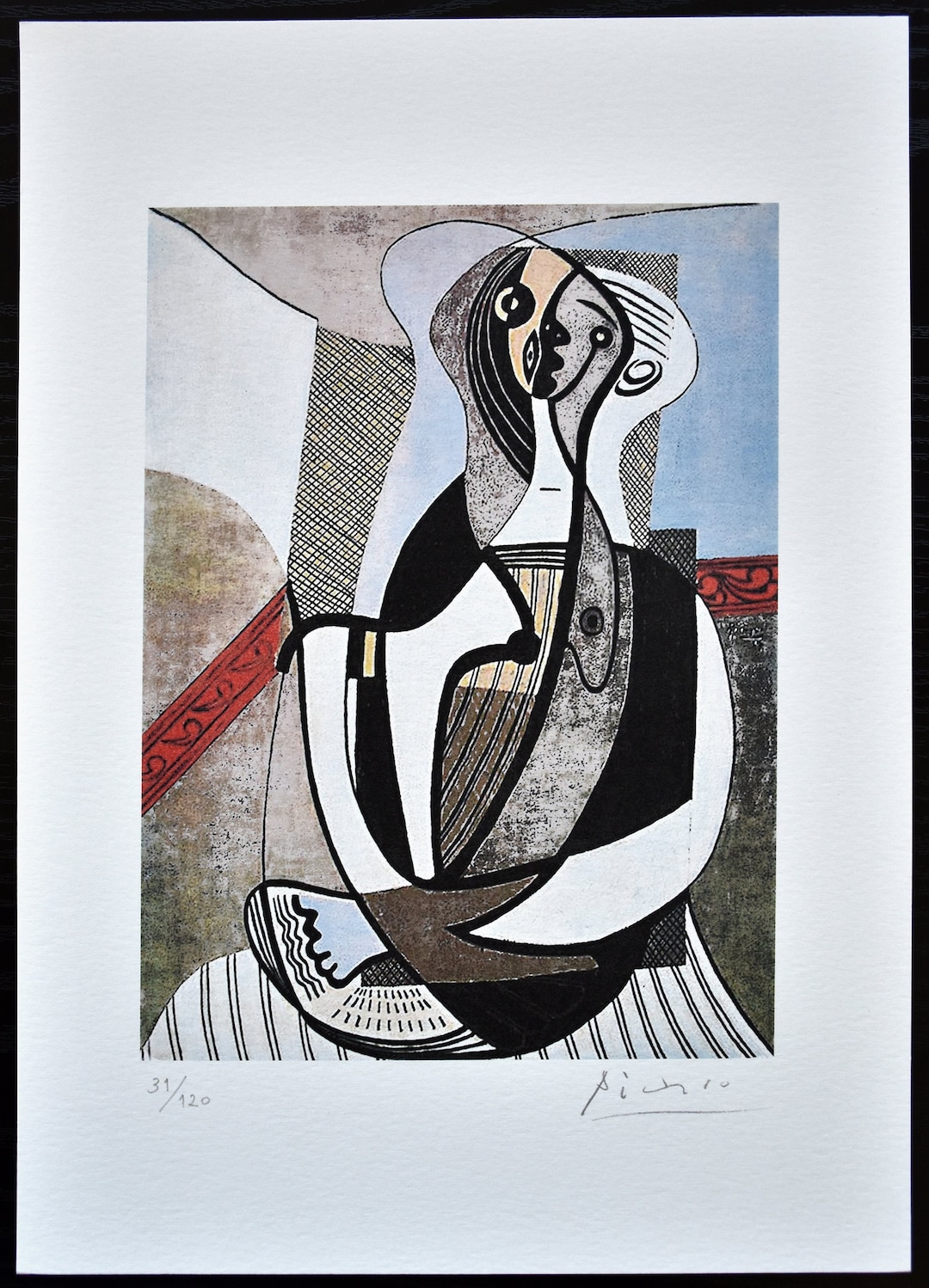 Pablo Picasso, Lithograph, Seated Woman, Picasso Art - Etsy