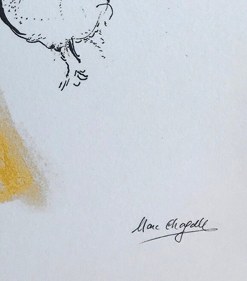 Marc Chagall Lithograph, Limited Edition, "lovers With Birds", Chagall ...
