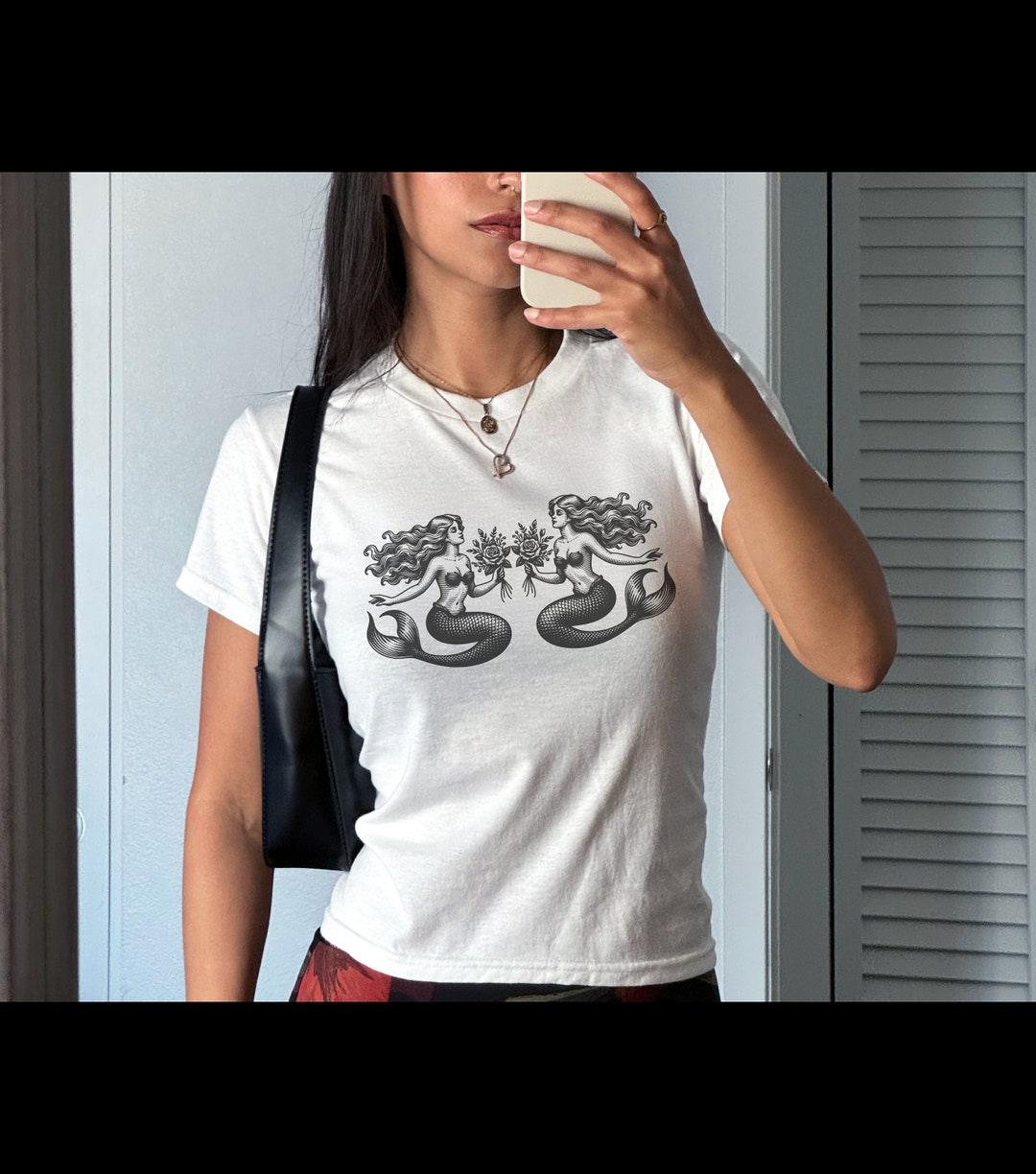 Mermaidcore Clothing Sirencore Shirt Ocean Inspired Style Y2k Baby Tee ...