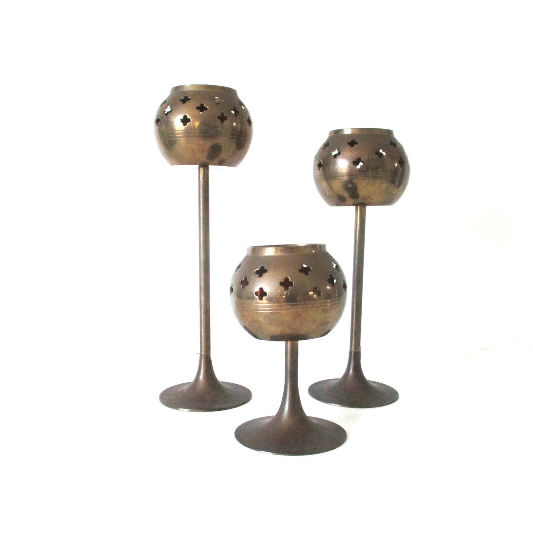 Vintage Brass Candle Holders Brass Votive Holders Set of 3 - Etsy Vintage Brass Candle Holders Brass Votive Holders Set of 3 - Etsy