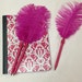 Hot Pink FEATHER PENS Ballpoint Quill Pen Girls Cute Office School ...