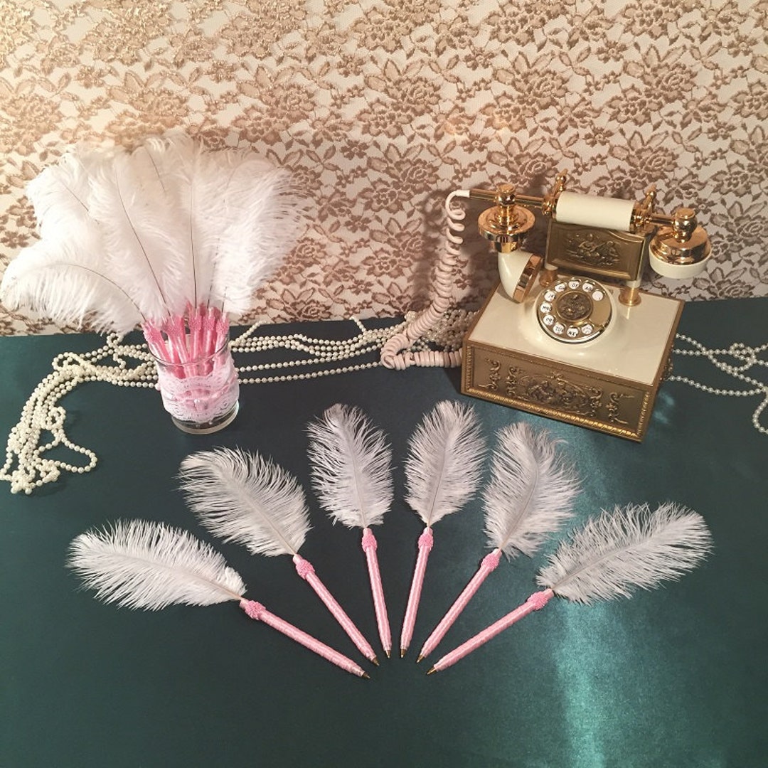 PINK QUILL PENS Office Decor Women Birthday Gift for Her Pink Office ...