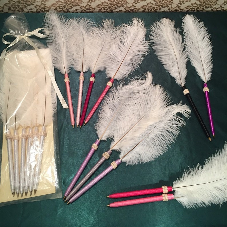 PINK QUILL PENS Office Decor Women Birthday Gift for Her Pink Office ...