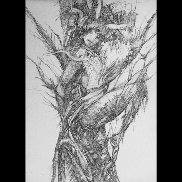 Fairy Pencil Drawing - Etsy