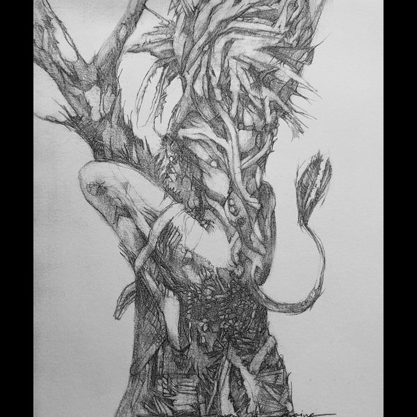 Tree Nymph Drawing - Etsy