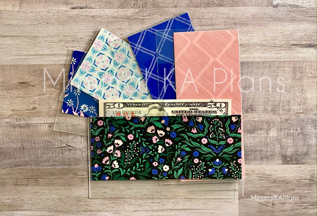 Cash Envelope Bundle Blue Tile Standard Size personal / A6 Size Budget ...