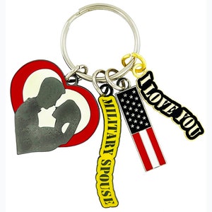 Military Spouse Keychain - Etsy