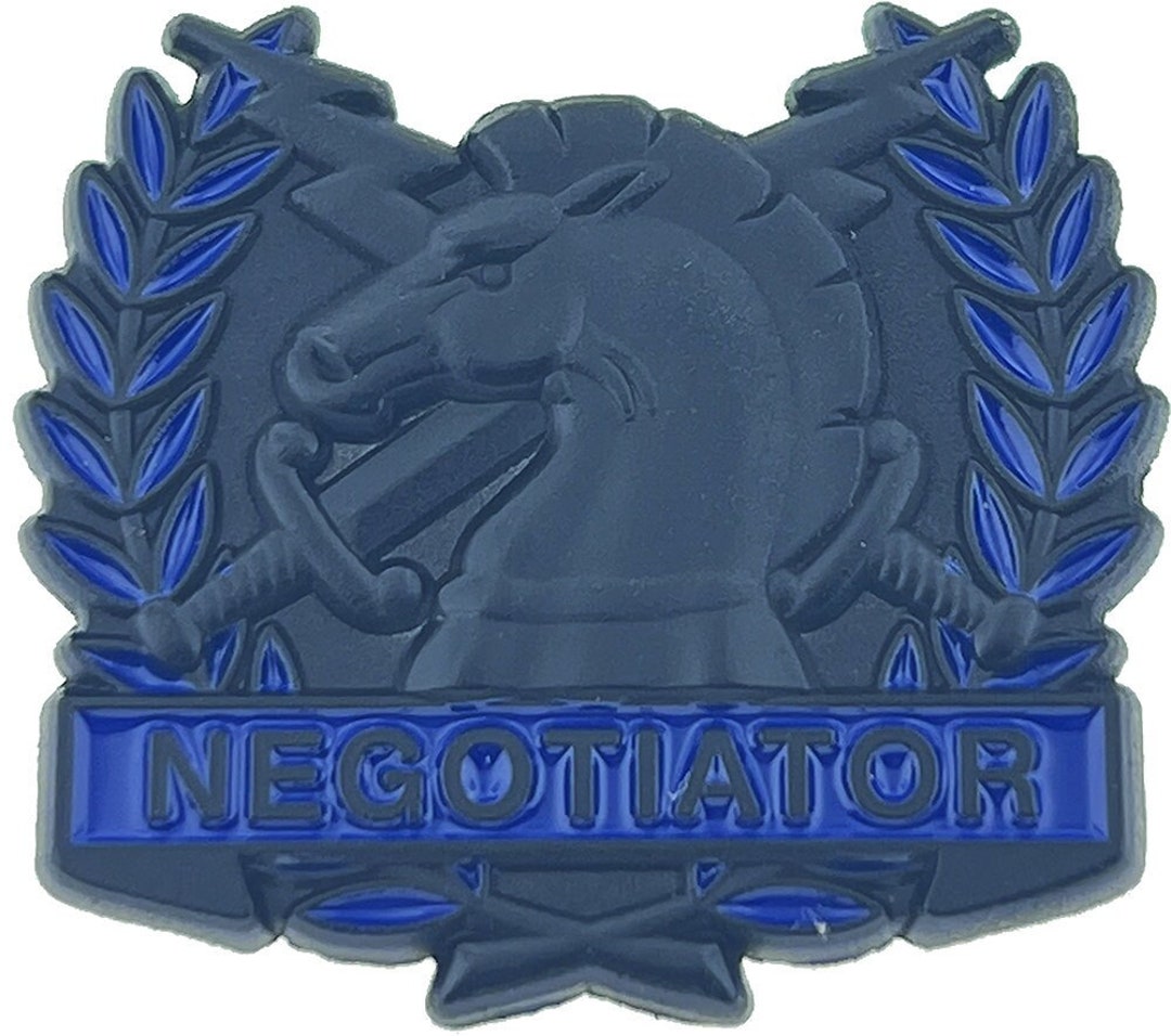 Negotiator Pin Matt Black - Etsy