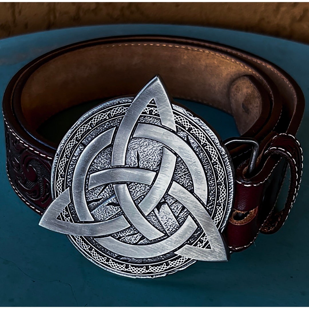 Celtic Trinity Belt Buckle Antique Silver - Etsy
