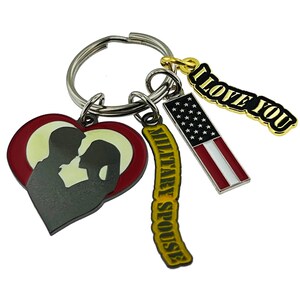 Military Spouse Keychain - Etsy