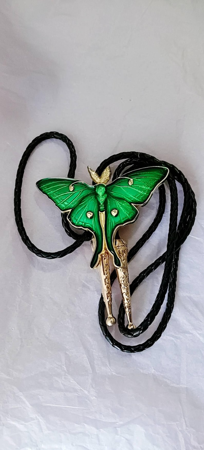 Bolo Tie Moth - Green - Etsy