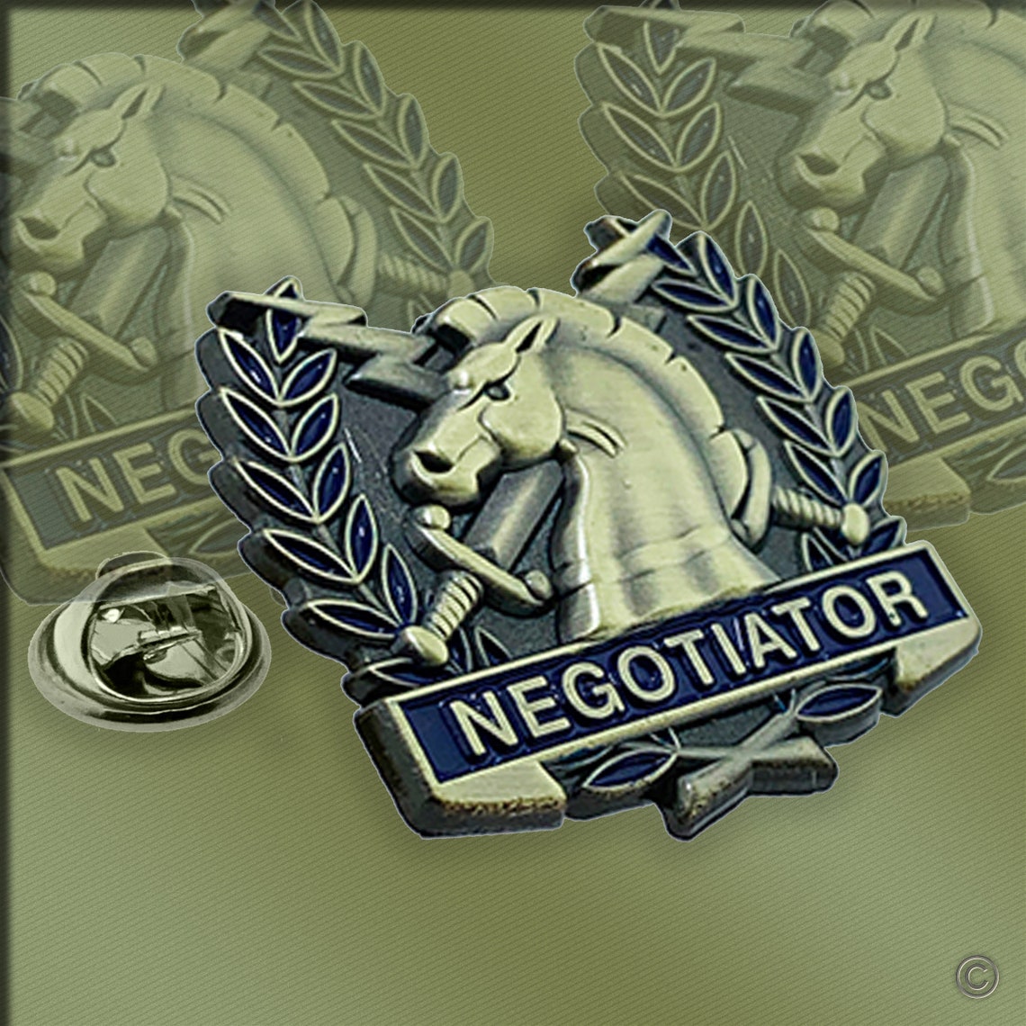 Negotiator Uniform Pin Antique Gold | Etsy