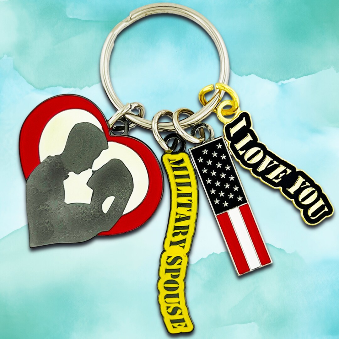 Military Spouse Keychain - Etsy
