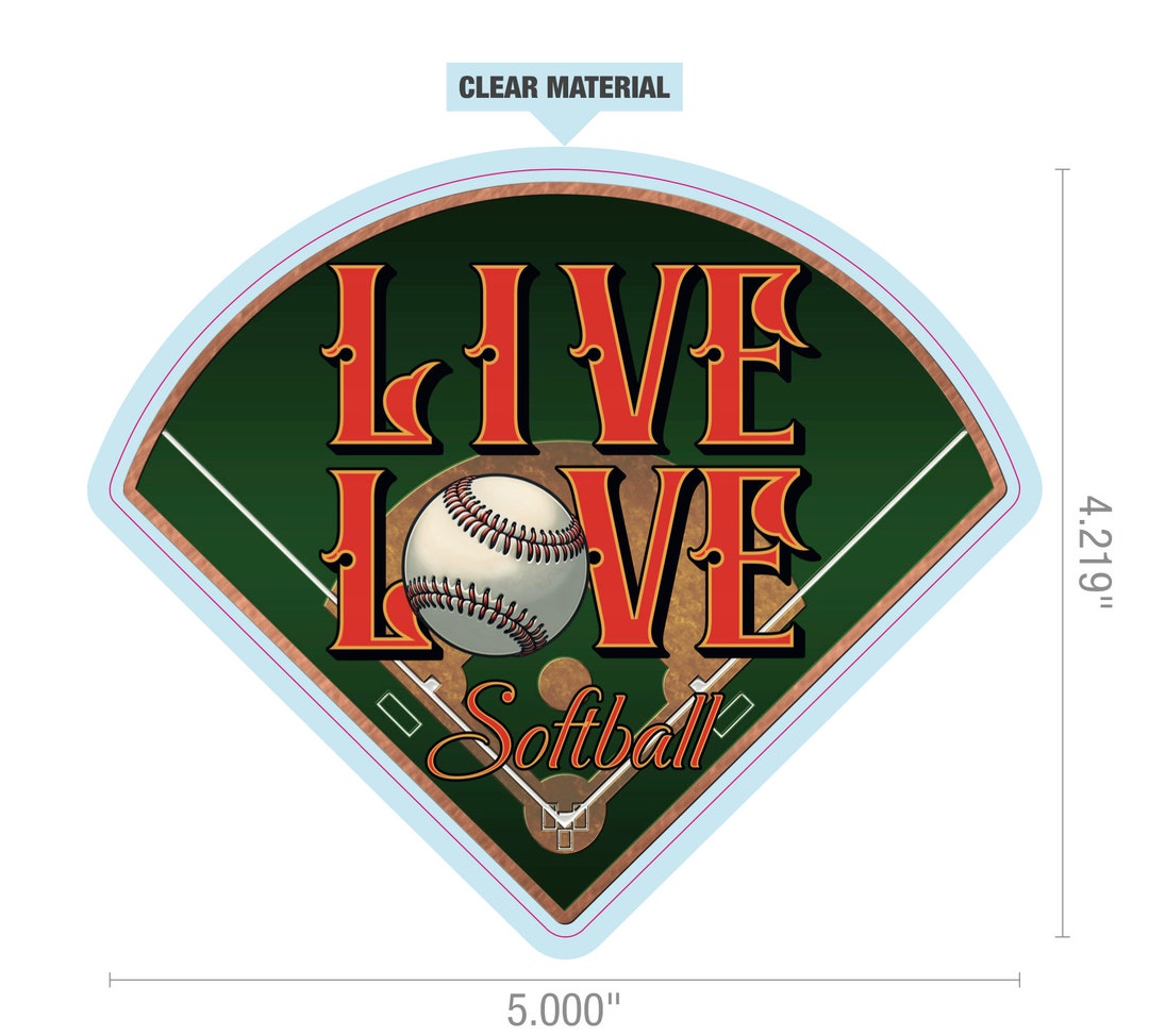 Softball Sticker - Etsy