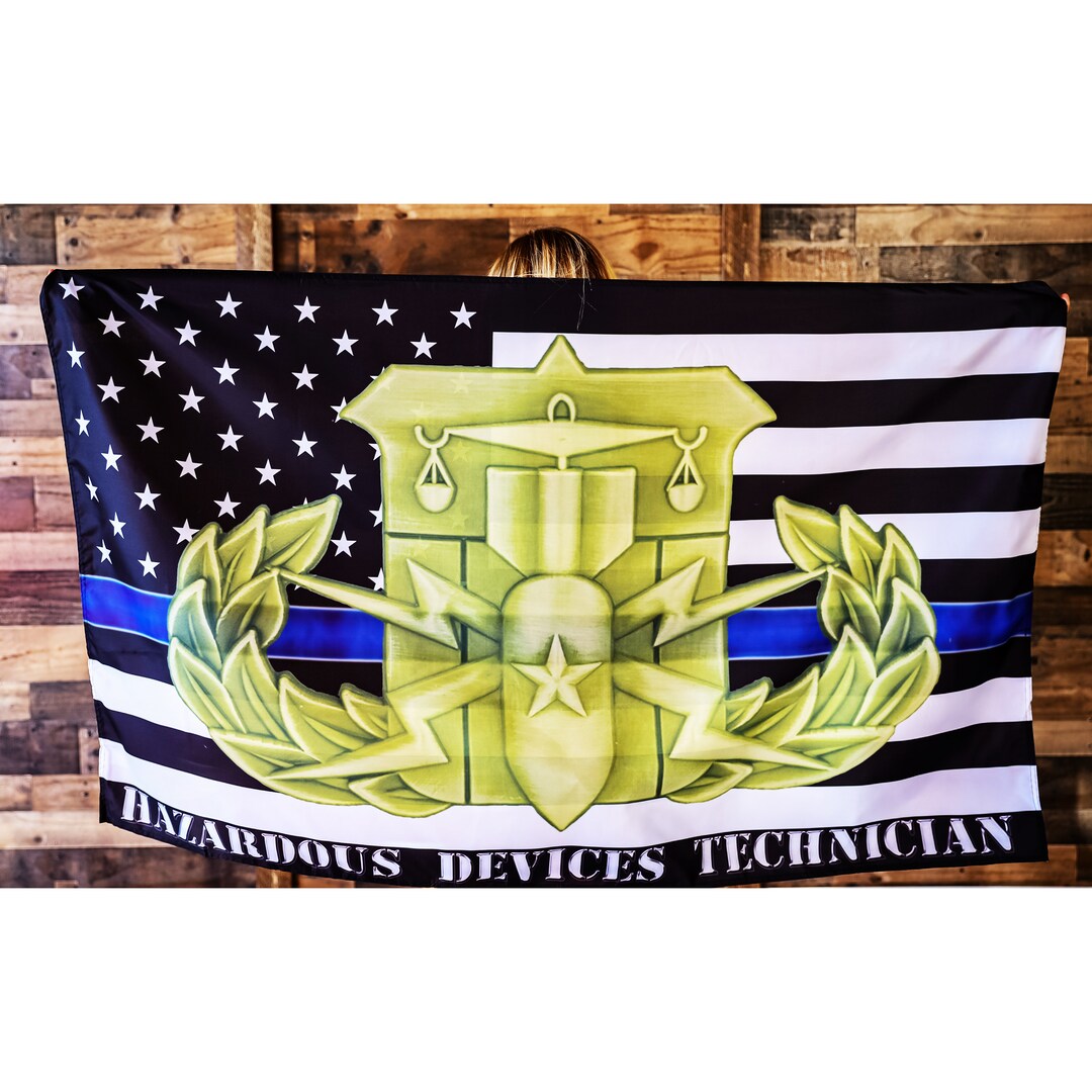 3 X 5 Hazardous Devices Technician Thin Blue Line Flag - Etsy