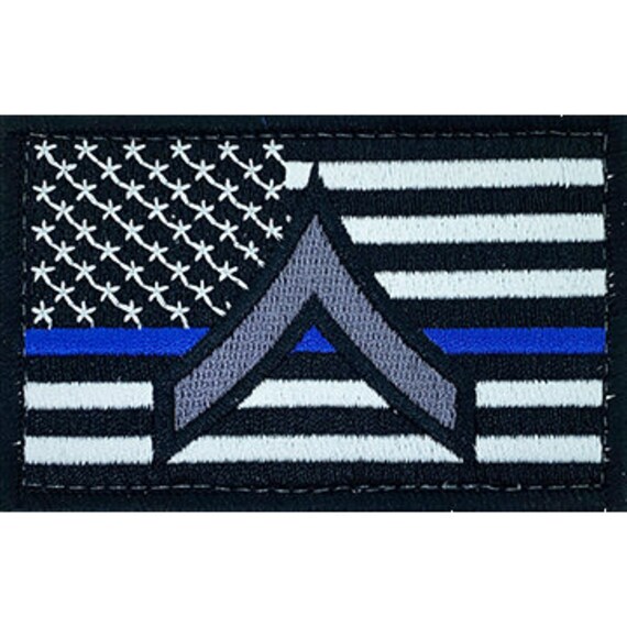 Police Corporal Patch Gray | Etsy