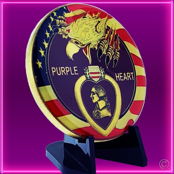 Purple Heart Coin | Etsy