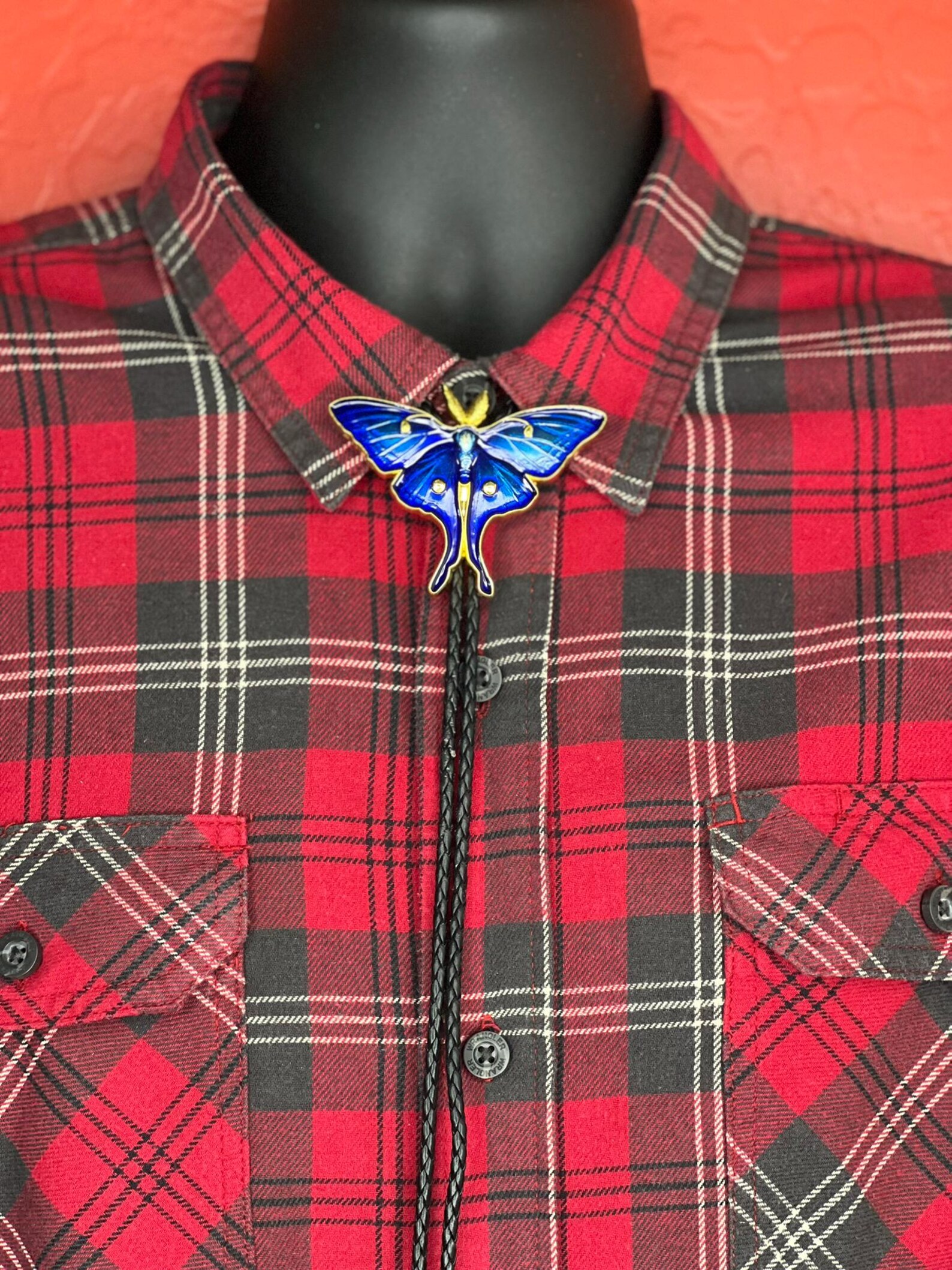 Bolo Tie Moth - Blue - Etsy