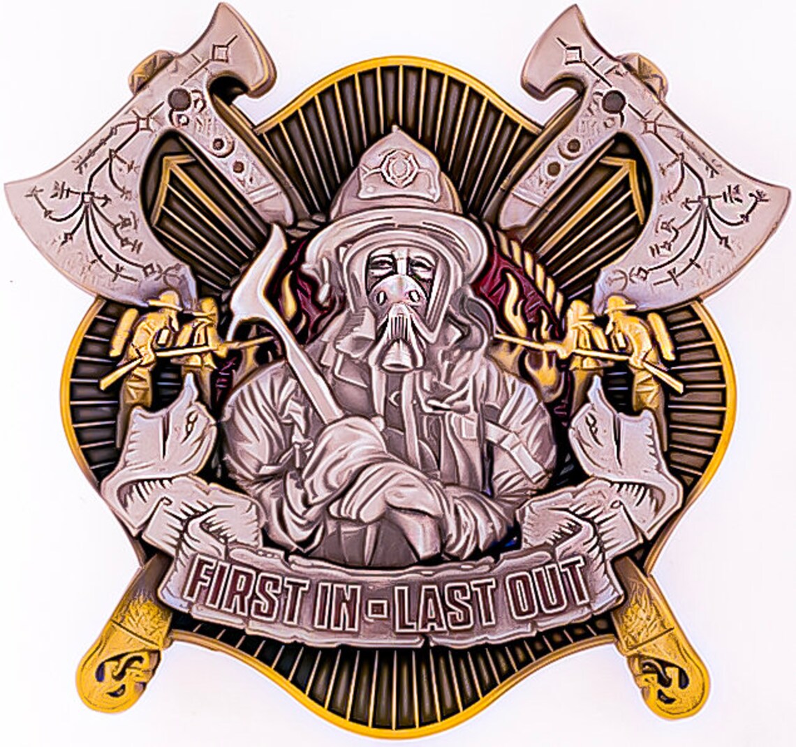 Fire Fighter Challenge Coin - Etsy