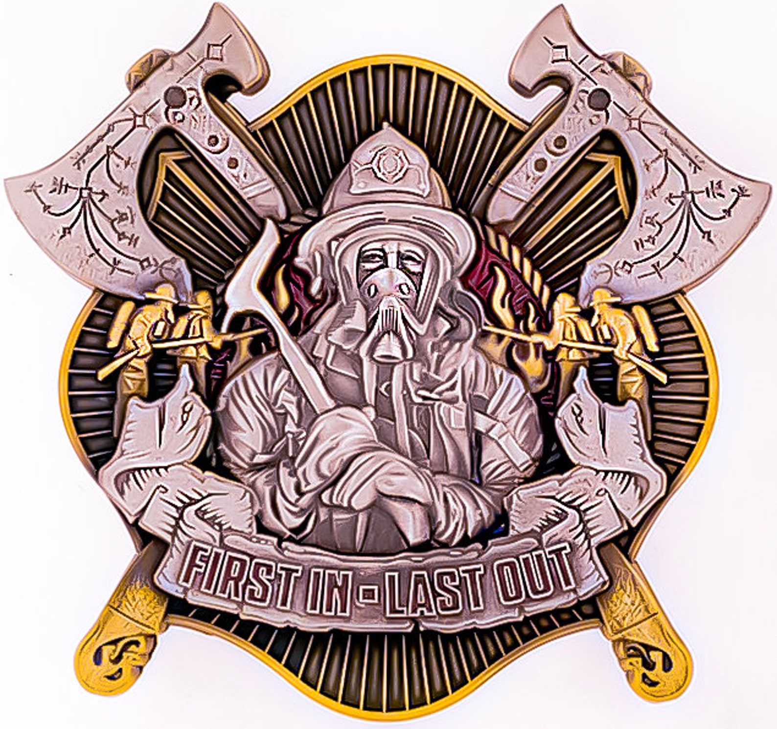 Fire Fighter Challenge Coin - Etsy