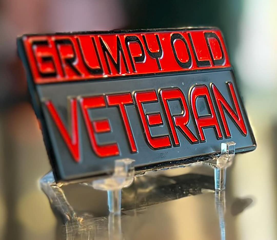 Grumpy Old Veteran Car Emblem - Etsy
