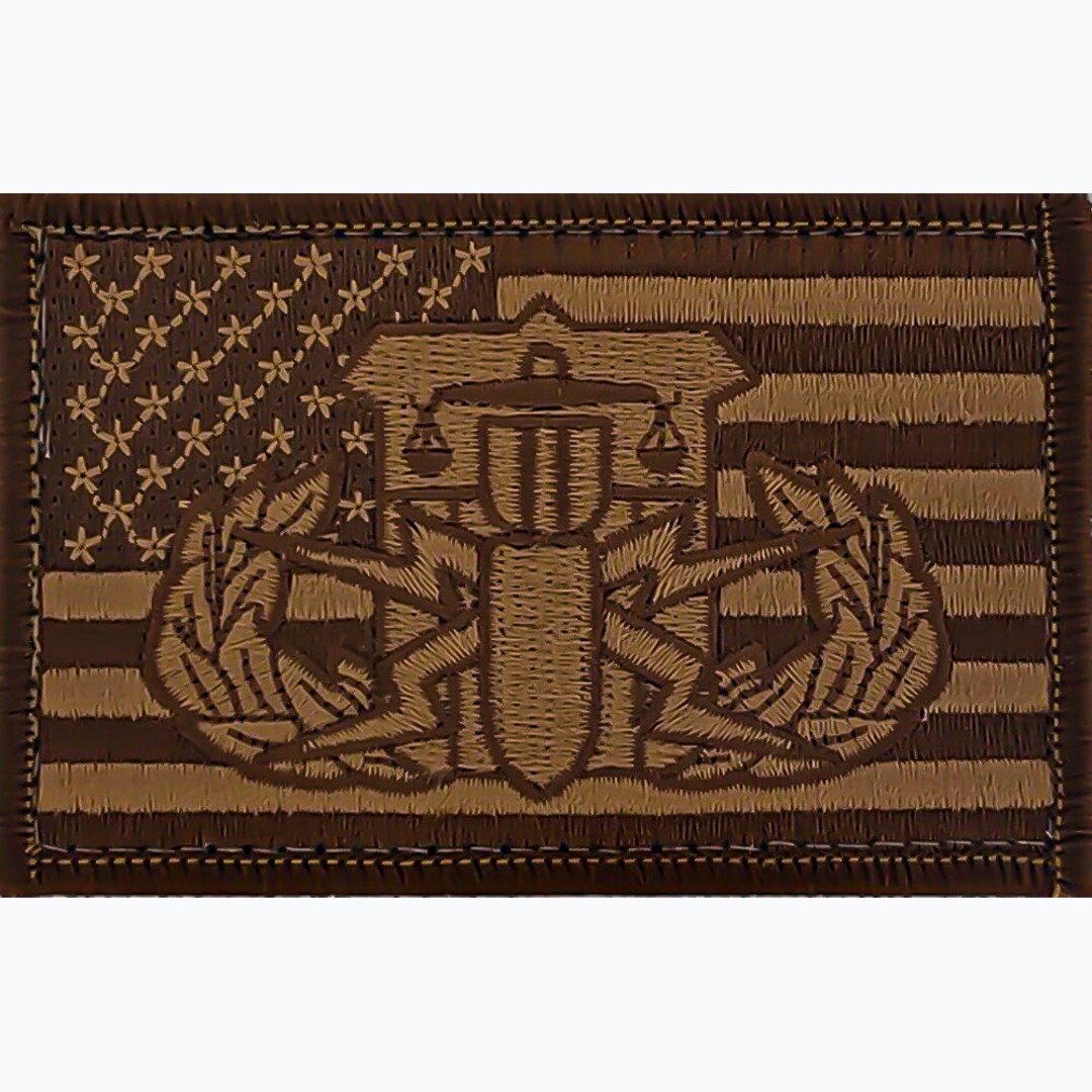 HDT Basic Brown Flag Patch - Etsy