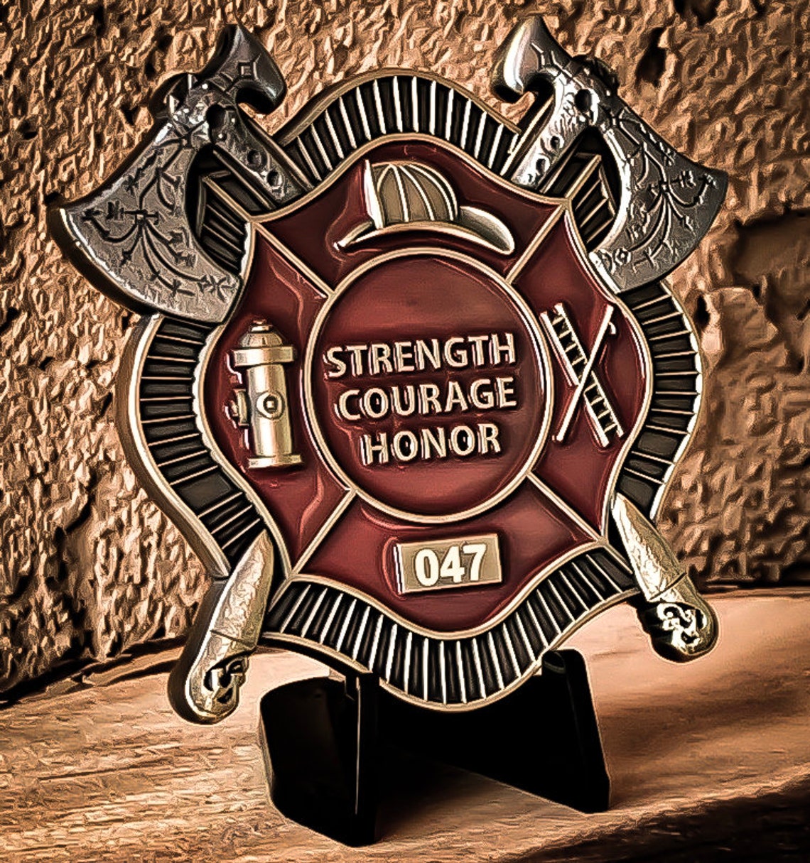 Fire Fighter Challenge Coin - Etsy