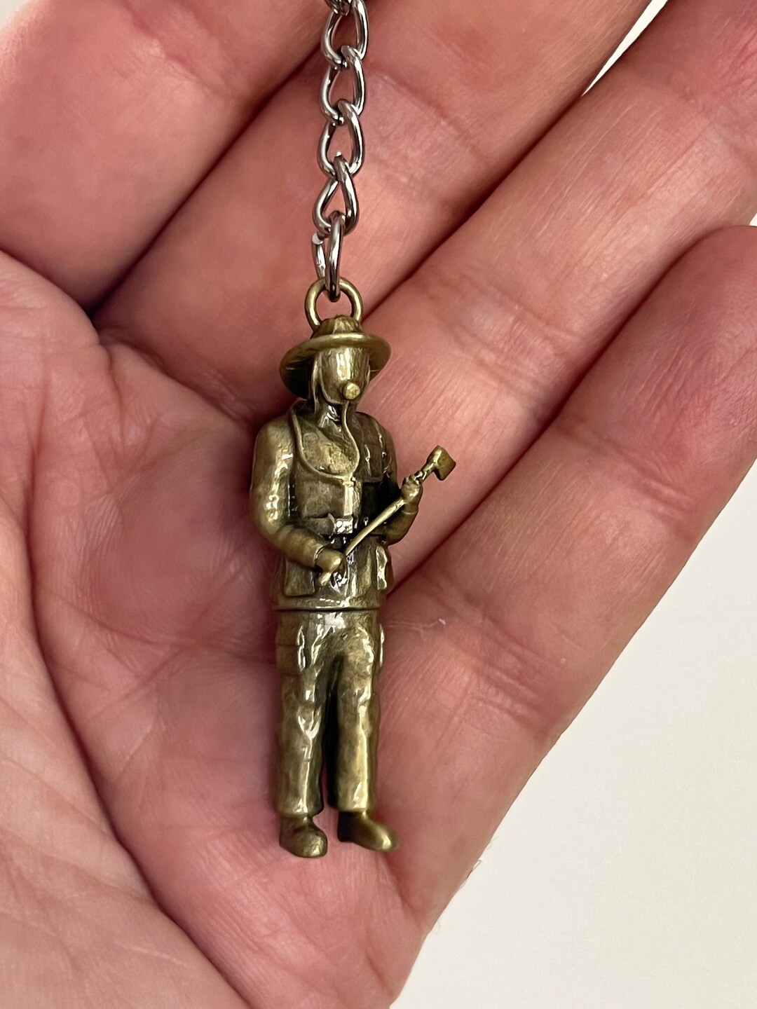 Fire Fighter Keychain - Etsy