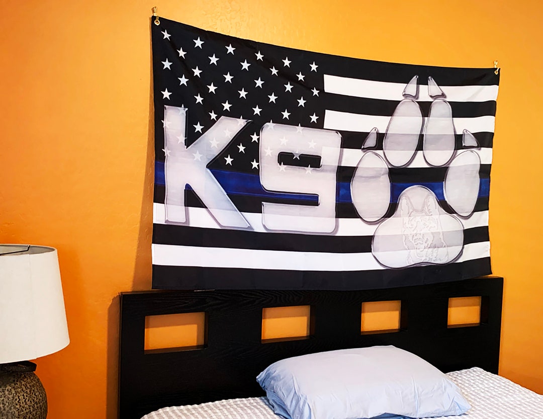 3 X 5 Thin Blue Line K9 Flag - Etsy