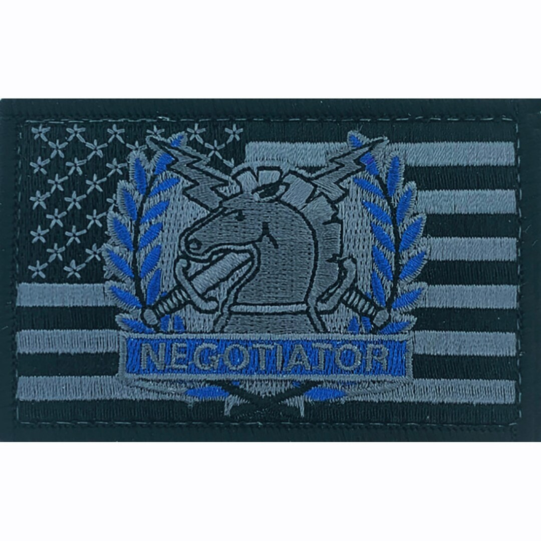 Police Negotiator Subdue Flag Gray Patch - Etsy