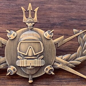 Hazardous Devices Technician Diver Pin Antique Gold - Etsy