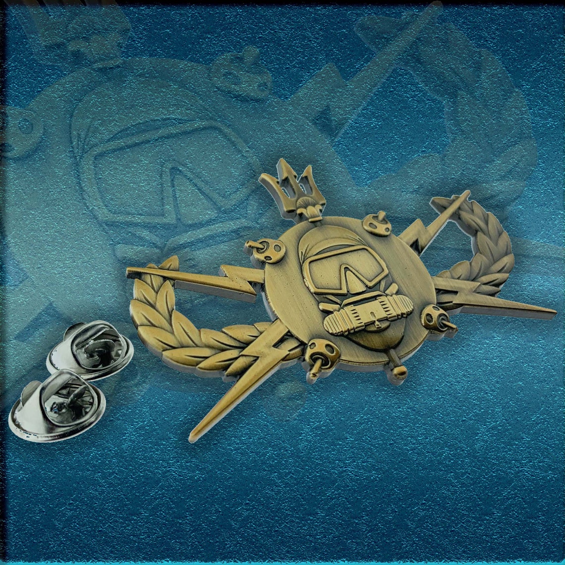 Hazardous Devices Technician Diver Pin Antique Gold - Etsy