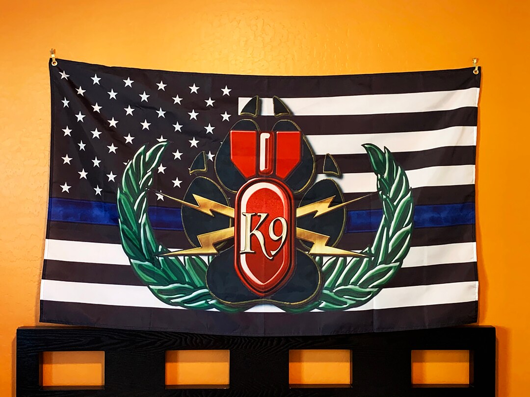 3 X 5 Thin Blue Line K9 Bomb Dog Flag - Etsy
