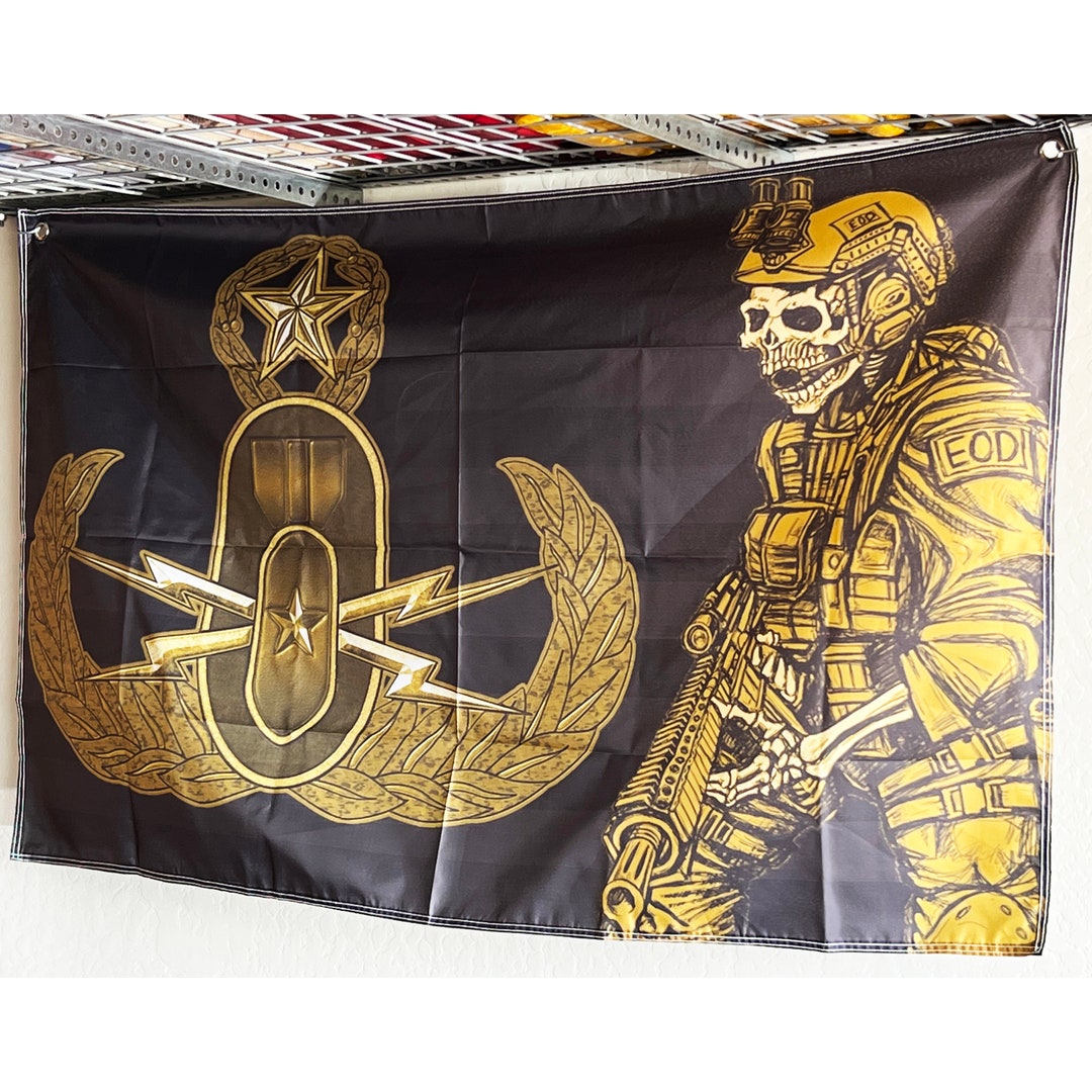 3 X 5 EOD Skull Flag - Etsy
