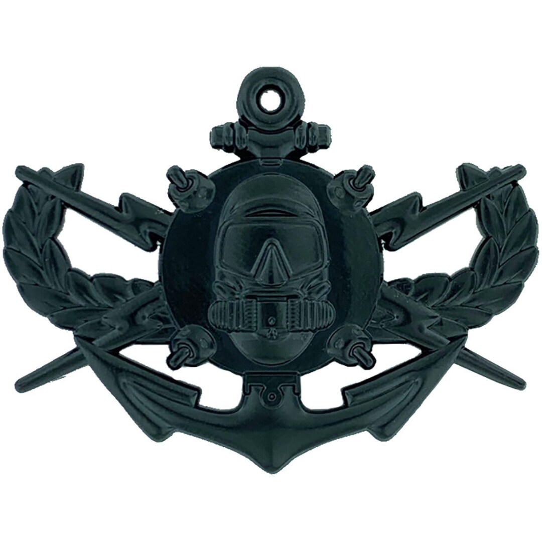 Hazardous Devices Technician Diver Pin With Anchor (matt Black) - Etsy