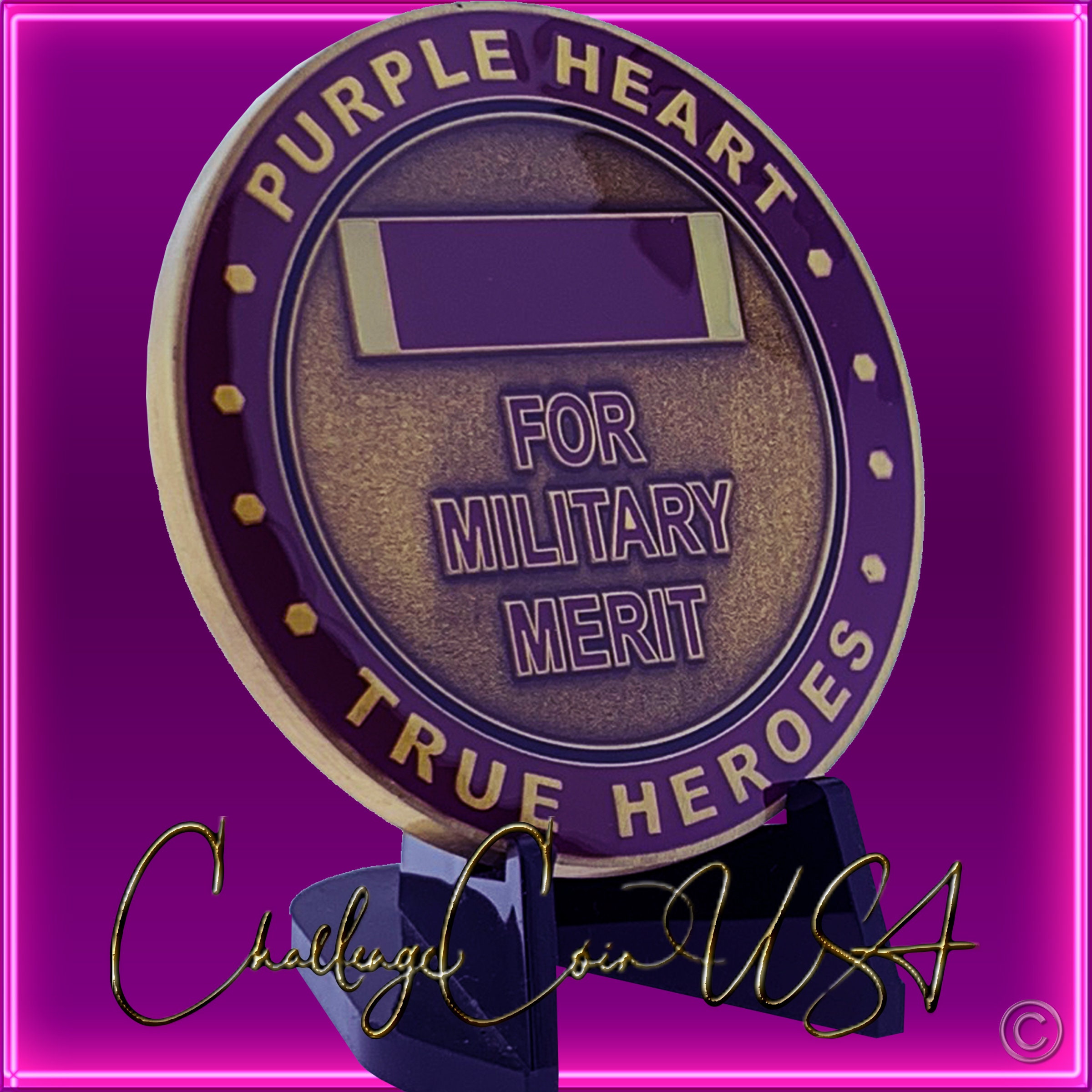 Purple Heart Coin | Etsy