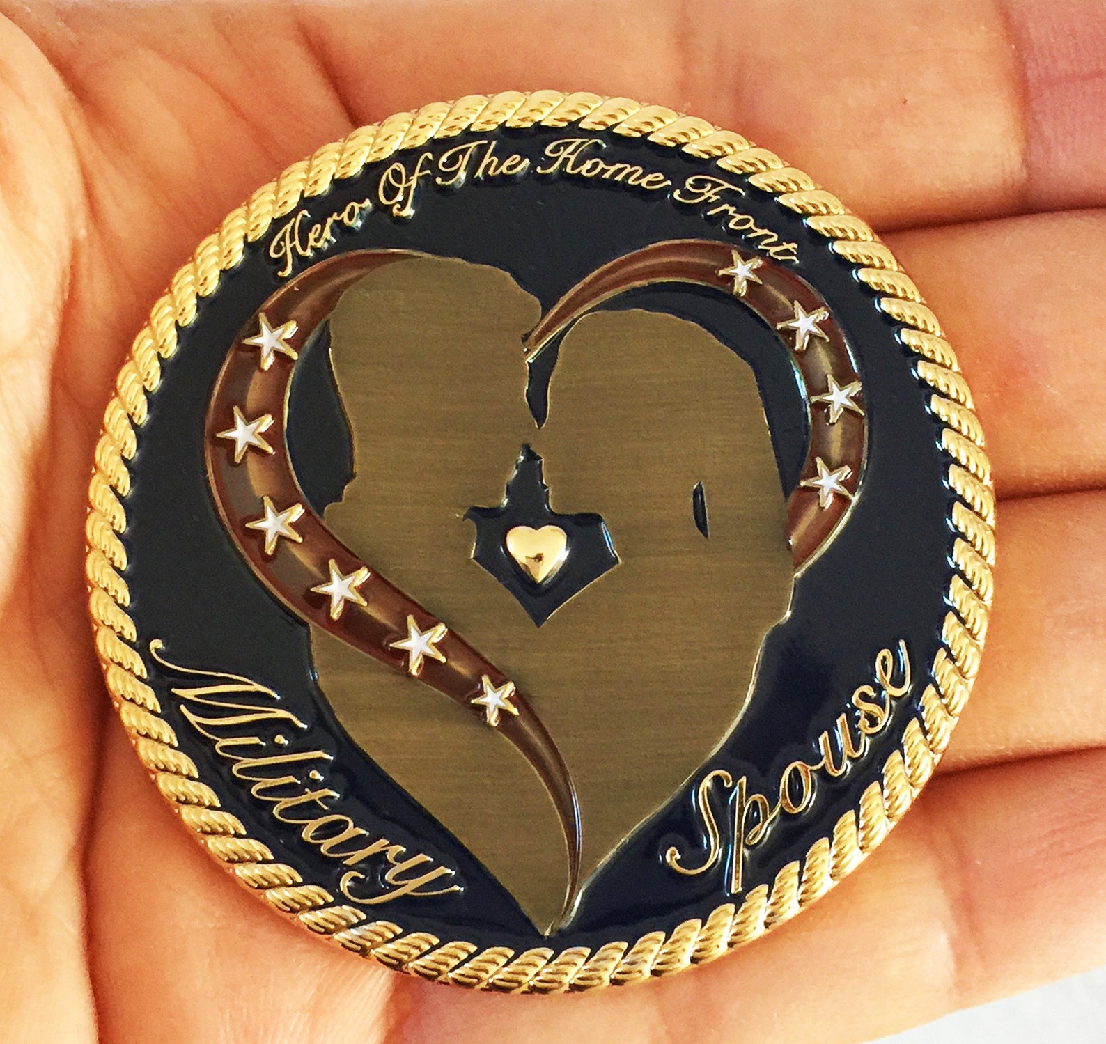 2.5 inch Military Spouse Hero of the home front | Etsy