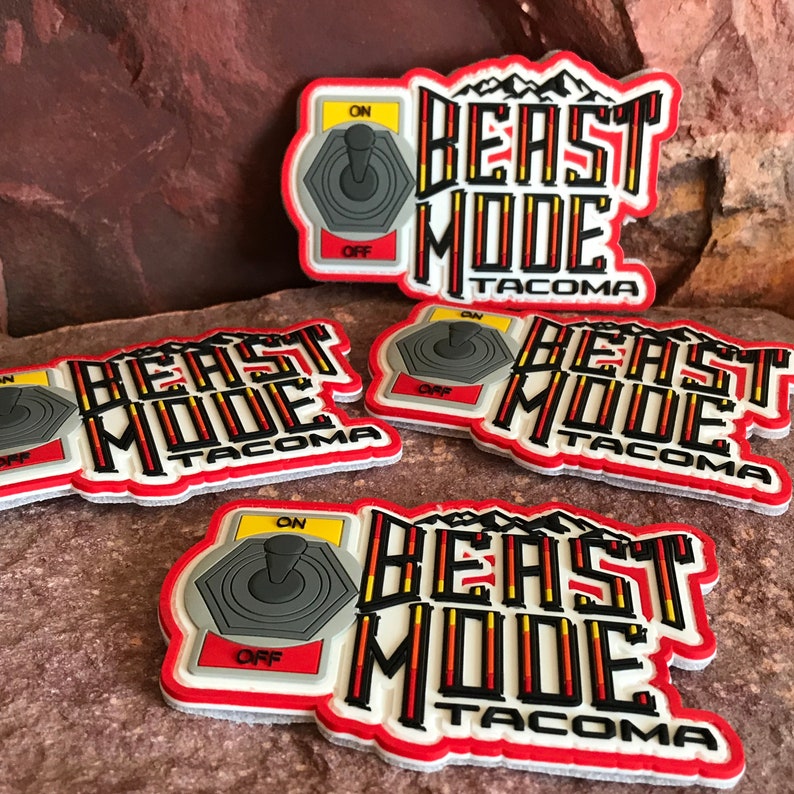 Beast Mode on Toyota Tacoma Patch Funny 3D PVC Morale - Etsy