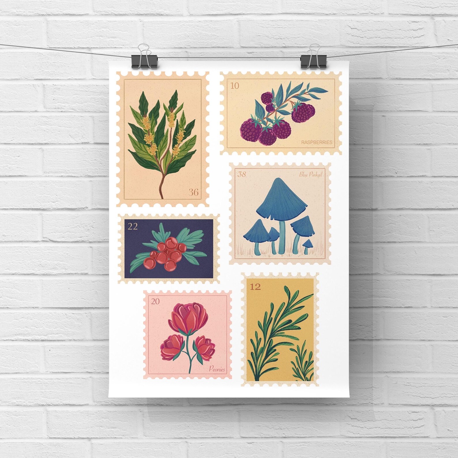 Vintage Stamps Downloadable Print - Etsy
