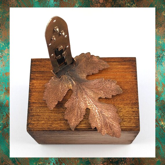 Single Vintage Leaf Dress Clip, Art Deco Leaf Clip, T… - Gem