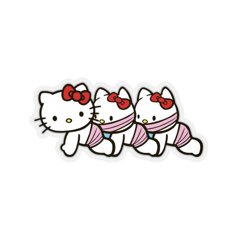 Hello Kitty Human Centipede Sticker - Etsy