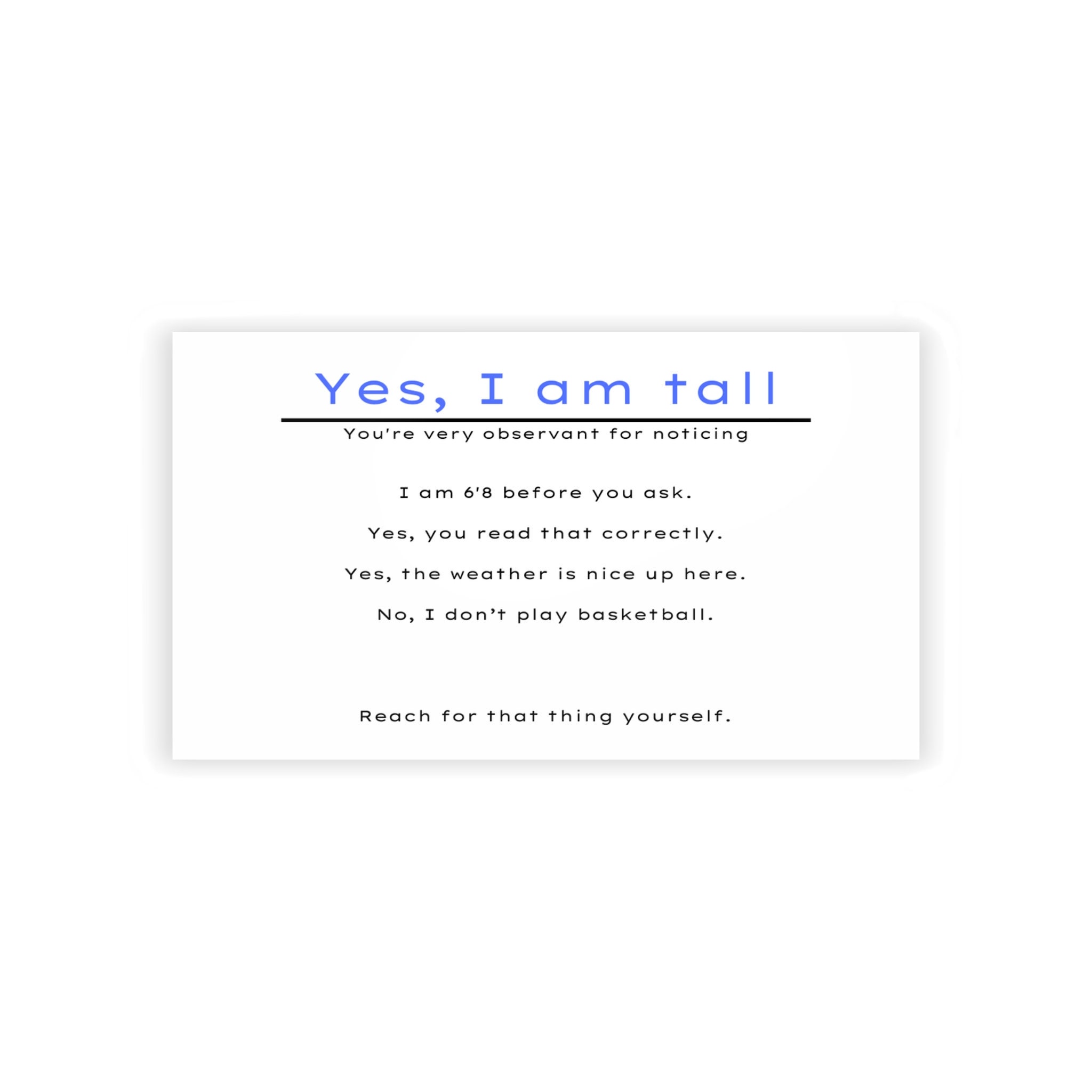 Tall People Business Cards Custom - Etsy