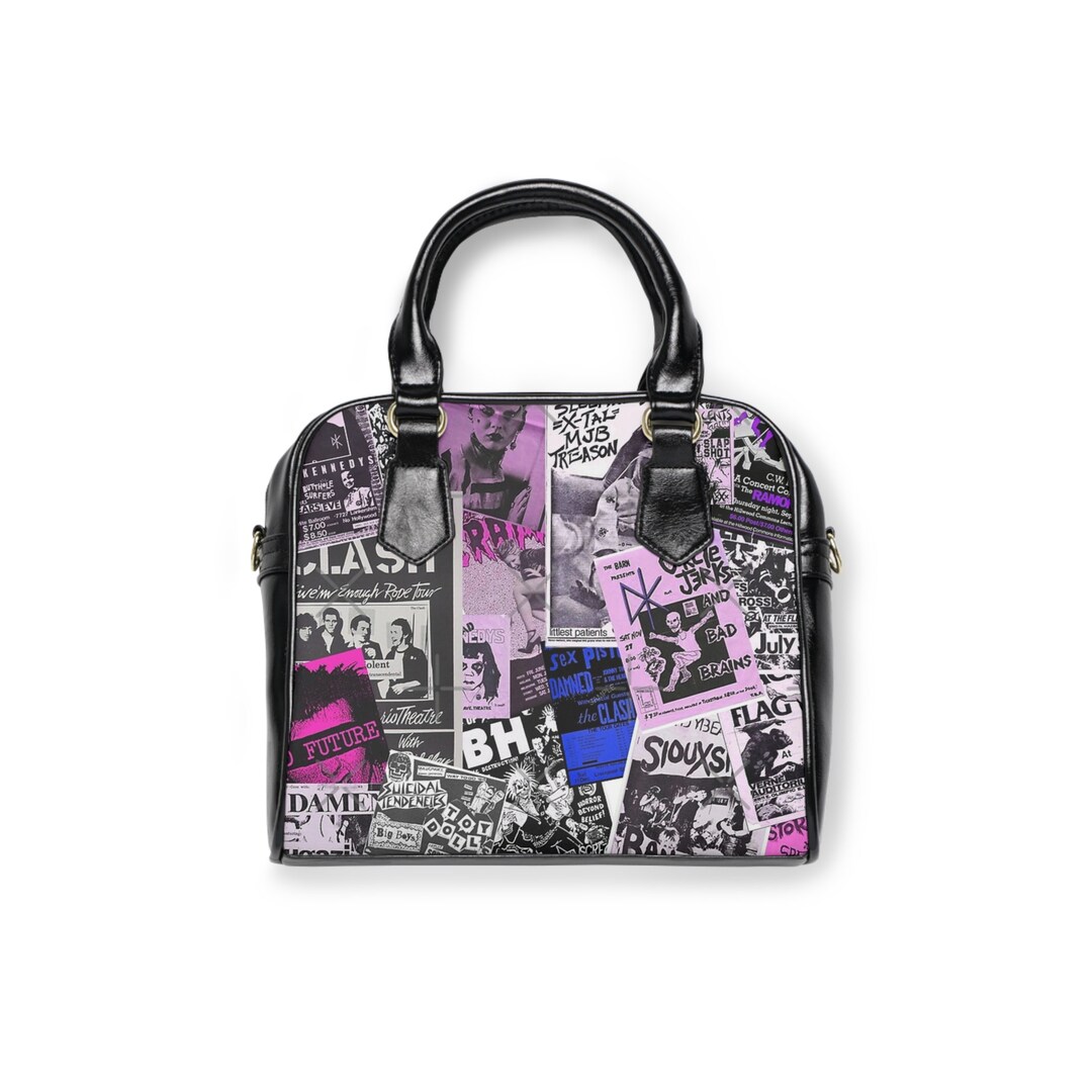 Punk Rock Flyers Shoulder Handbag Purse - Etsy